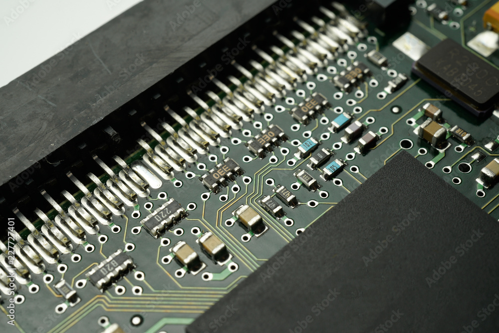 Printed Circuit Board with SMD & IC mounted part on board Stock Photo ...