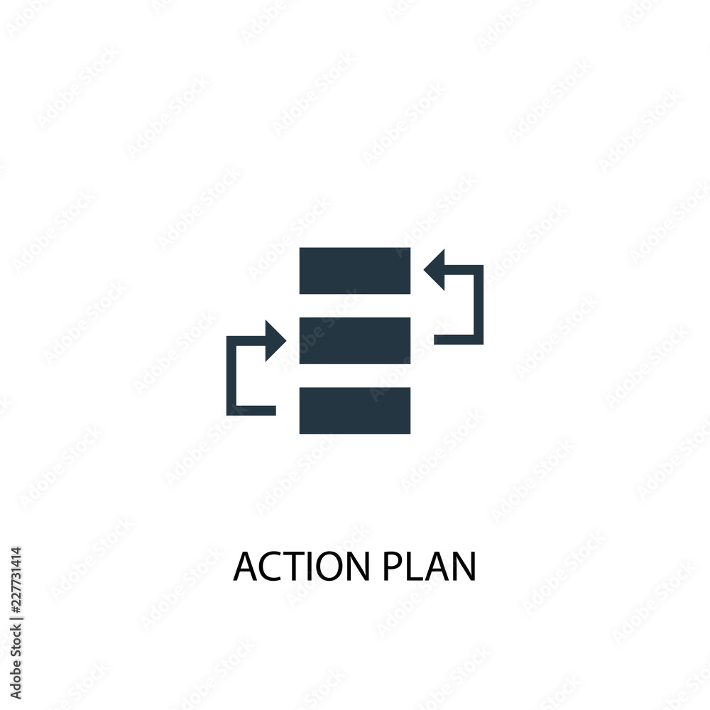 action plan icon. Simple element illustration. action plan concept ...