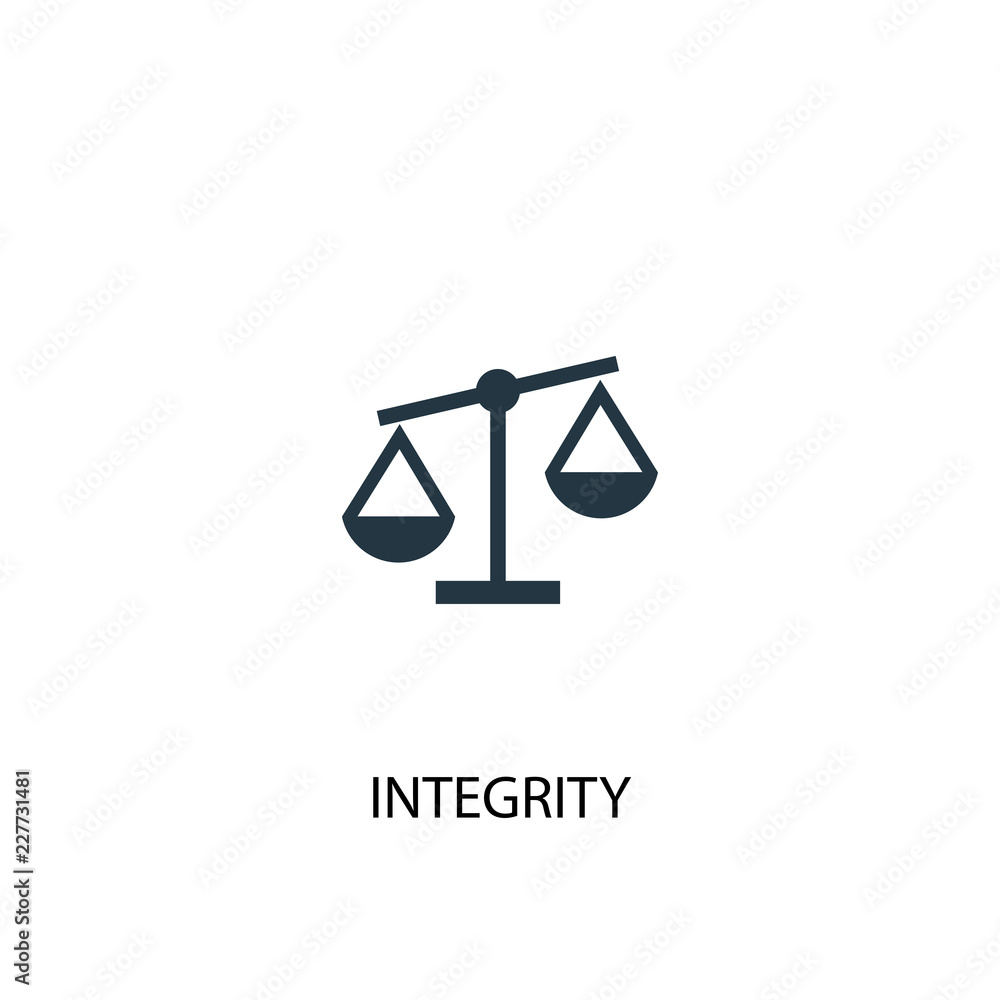 integrity icon. Simple element illustration. integrity concept symbol ...