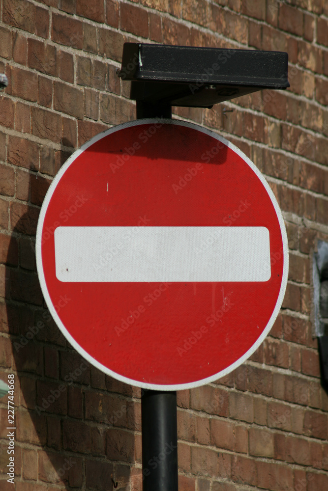 No entry road traffic sign in Braintree, Essex, England Stock Photo ...