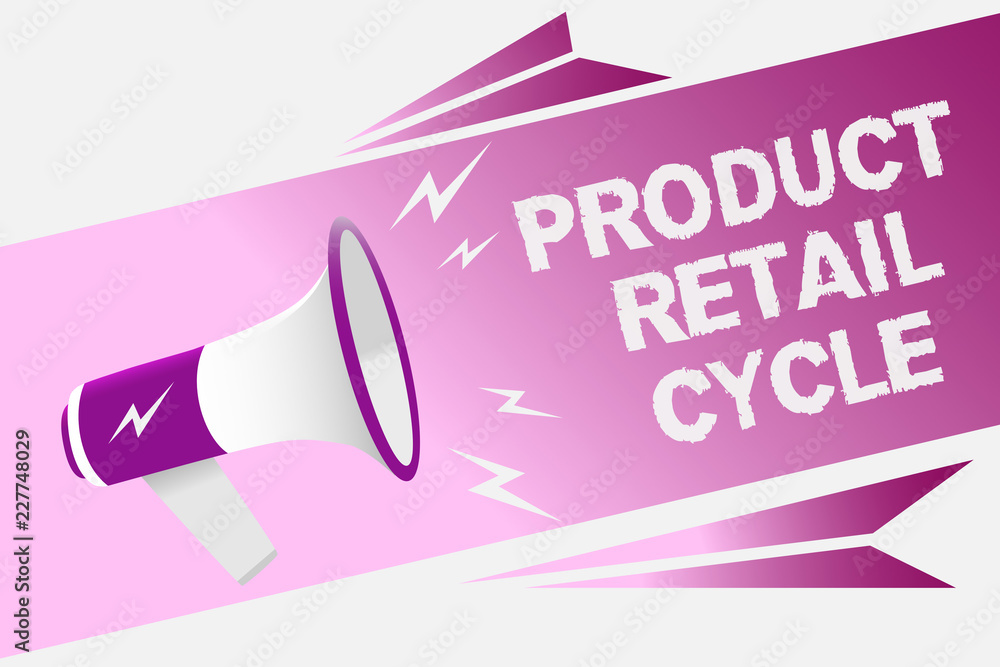 Writing note showing Product Retail Cycle. Business photo showcasing as ...