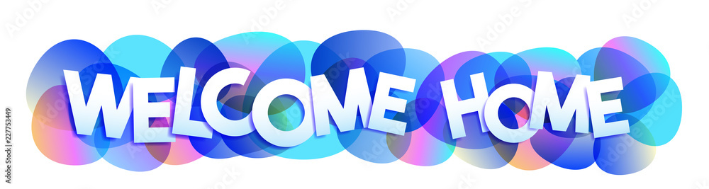 Welcome Home vector letters banner Stock Vector | Adobe Stock