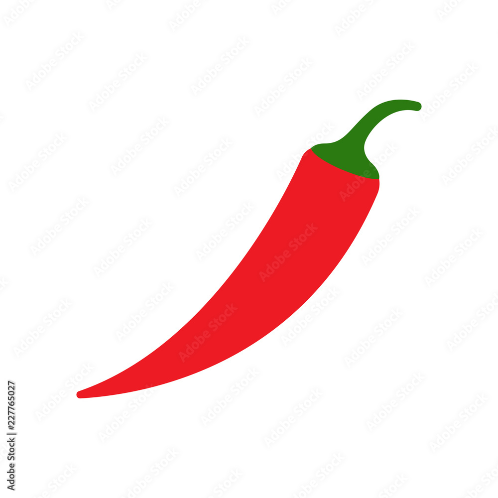 Red chilli pepper icon. Hot and spicy symbol. Vector. เวกเตอร์สต็อก ...