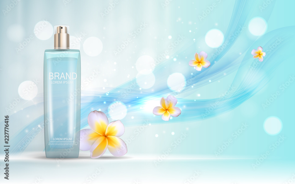 Design Cosmetics Product Template for Ads or Magazine Background. 3D ...