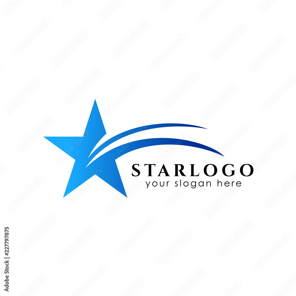 flying star logo design stock template. star vector icon Stock Vector ...