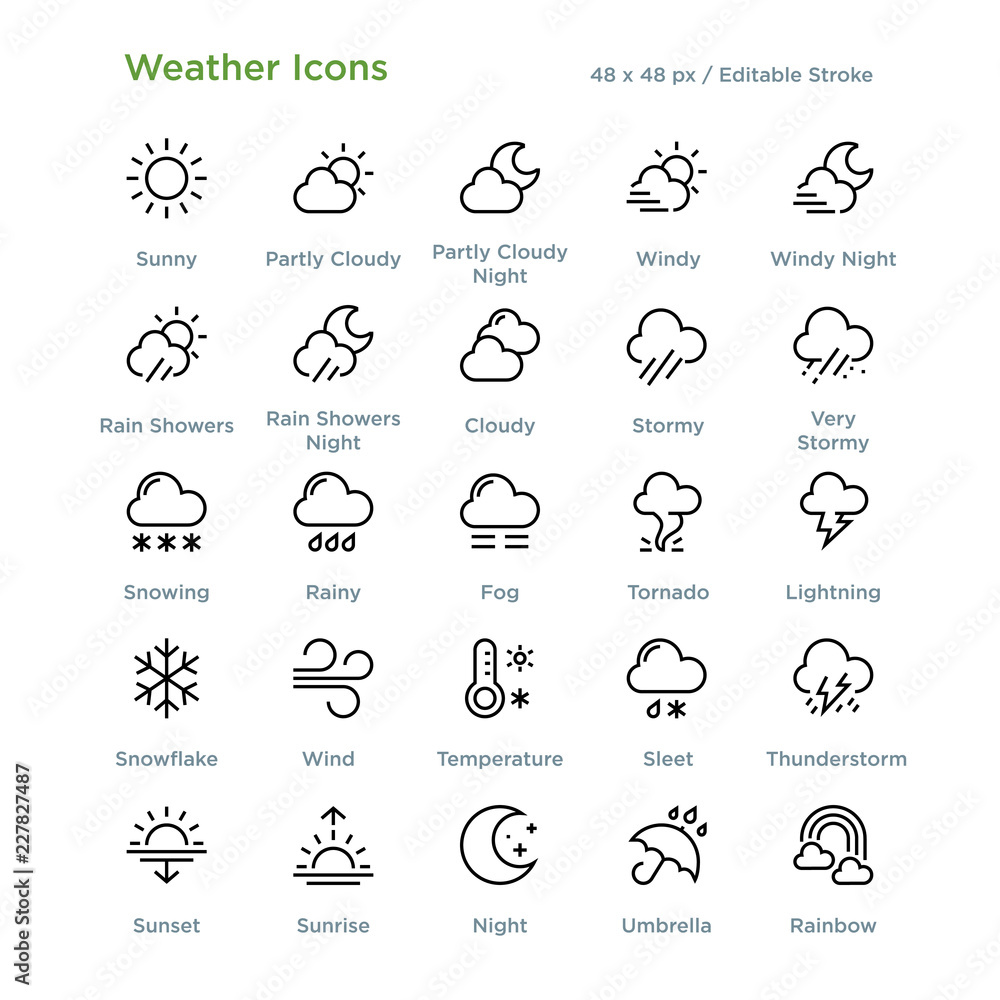 Weather Icons Outline Styled Icons Designed To 48 X 48 Pixel Grid