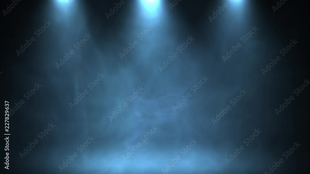 Three stage lights shining at studio. Seamless looping animation. Stock ...