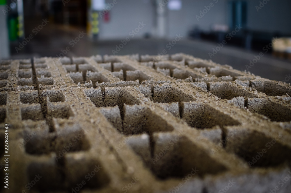Pallet of concrete blocks industrial design building materials textured ...