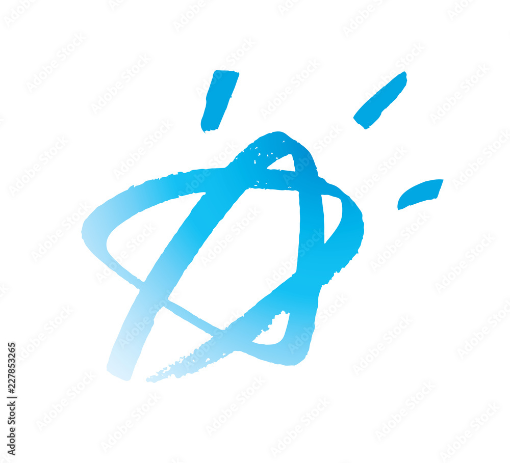 Hand drawn brush stroke or charcoal textured illustration of a star ...