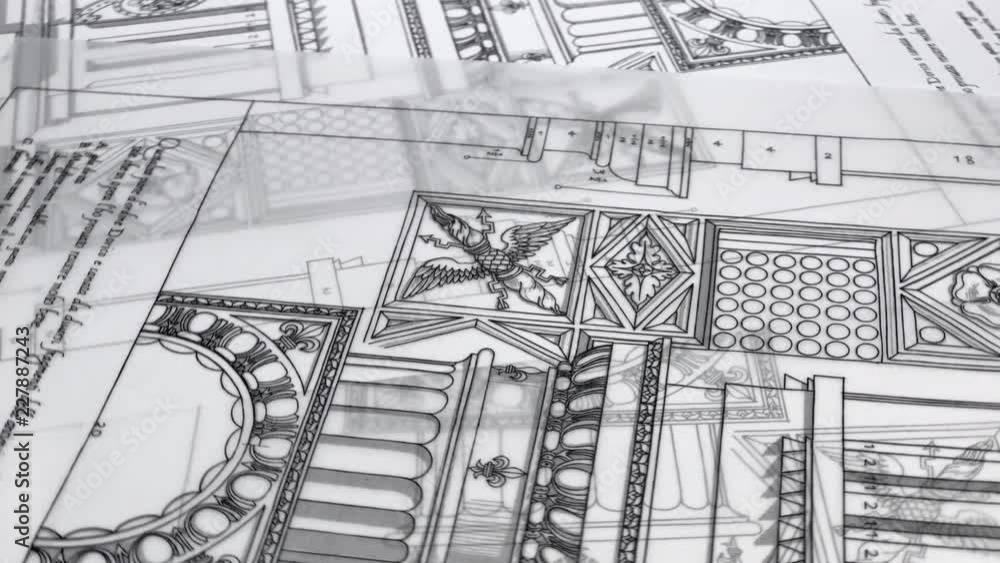 blueprints - drawings of antique architecture - drawings of antique ...