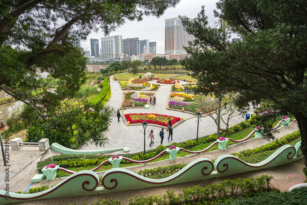 Garden near Taipa House-Museum, Taipa village, Macau Stock Photo ...