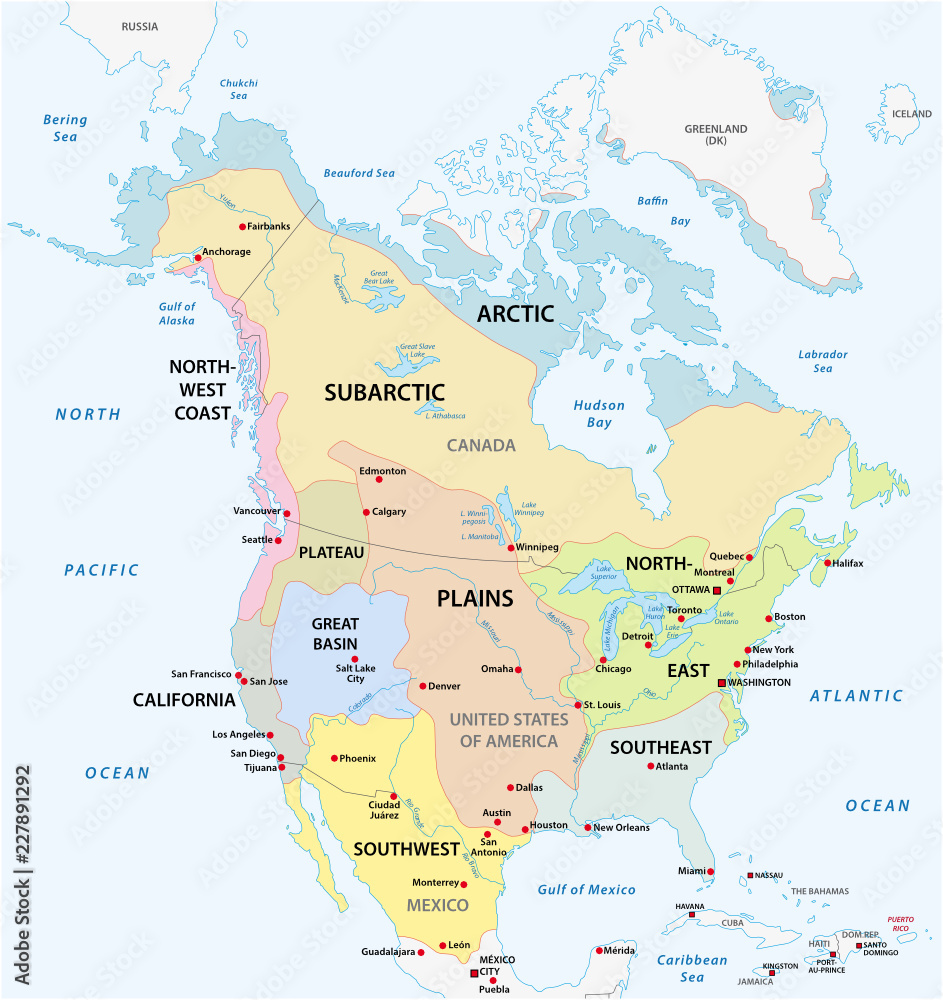 The traditional cultural areas of the North American indigenous peoples ...