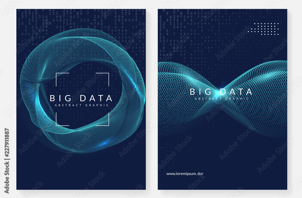 Big data background. Technology for visualization, artificial ...