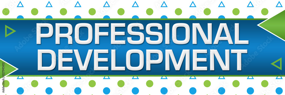 Professional Development Green Blue Basic Shapes Triangles Horizontal ...