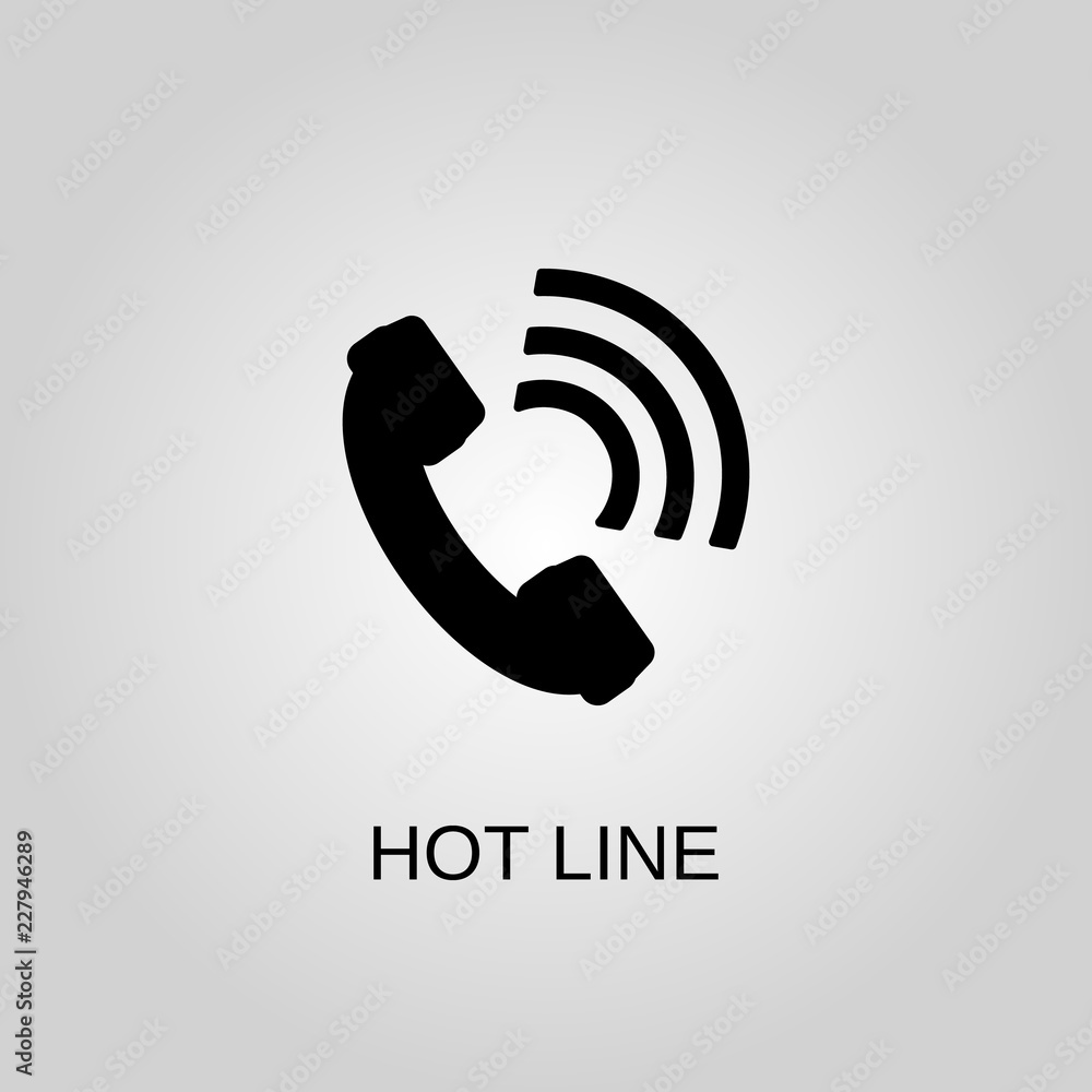 Hotline icon. Hot line symbol. Flat design. Stock - Vector illustration ...