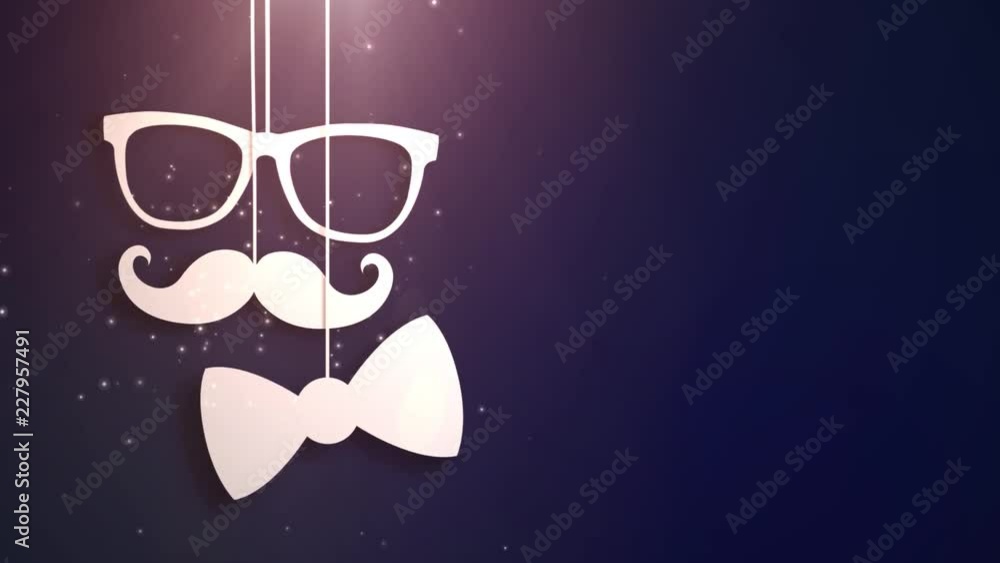 Happy father day blue background animation Stock Video | Adobe Stock