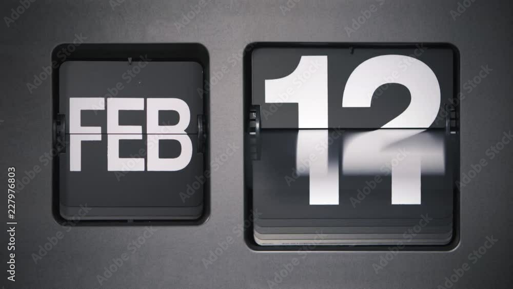 Flip calendar, displaying every day of the year, from 1st January to ...