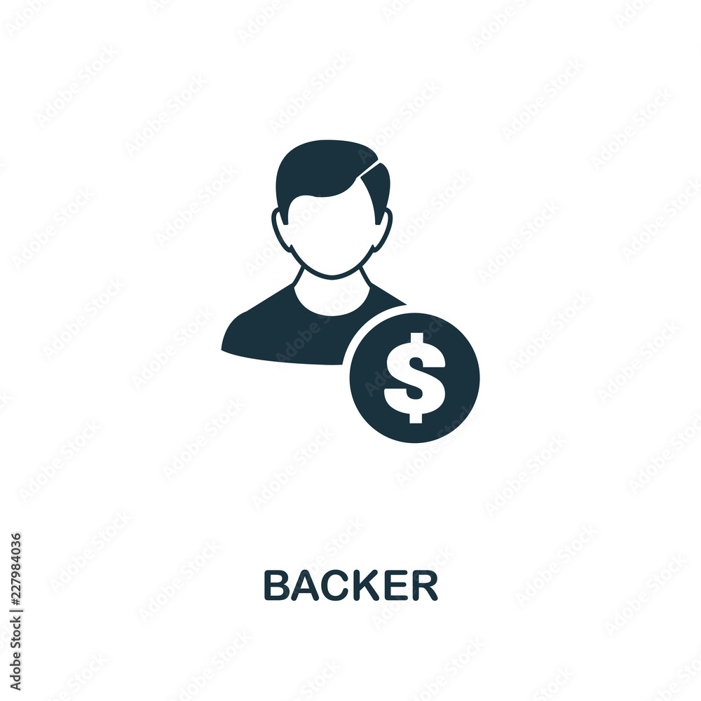 Backer icon. Premium style design from crowdfunding icon collection. UI ...