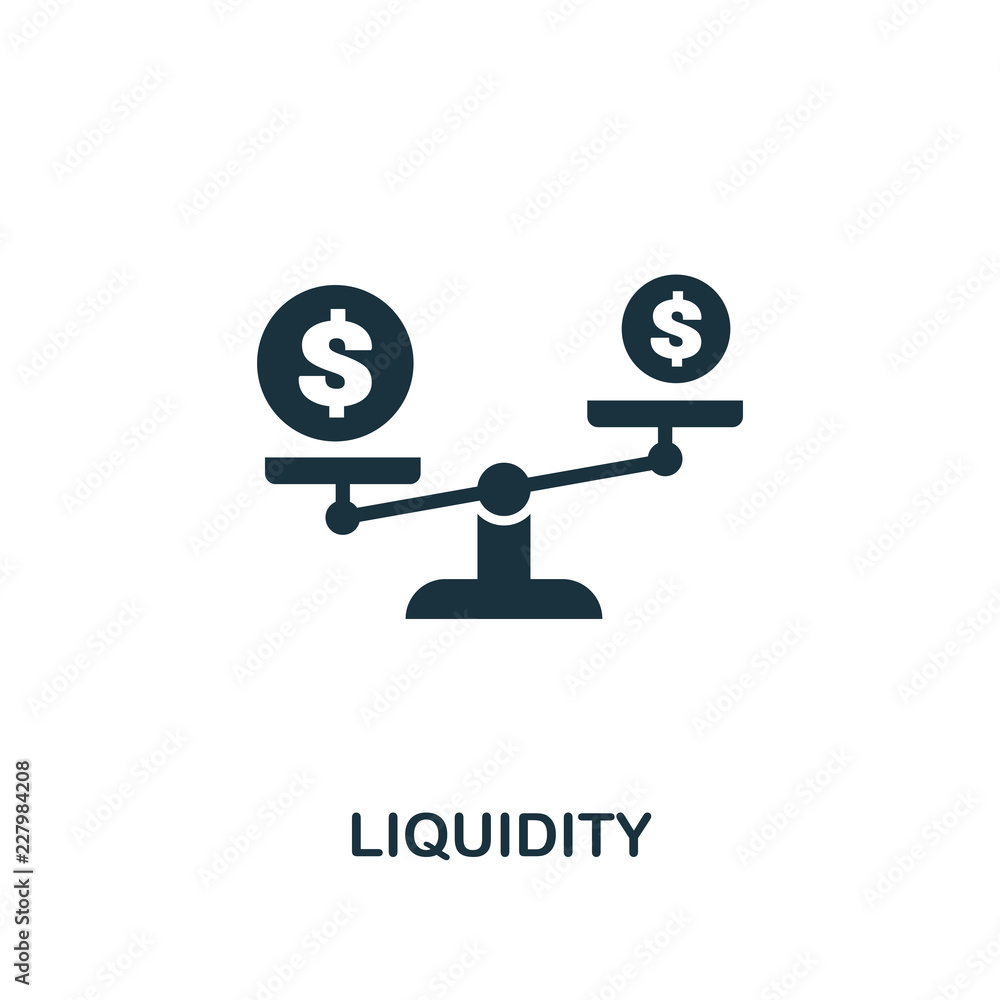 Liquidity icon. Premium style design from crowdfunding icon collection ...