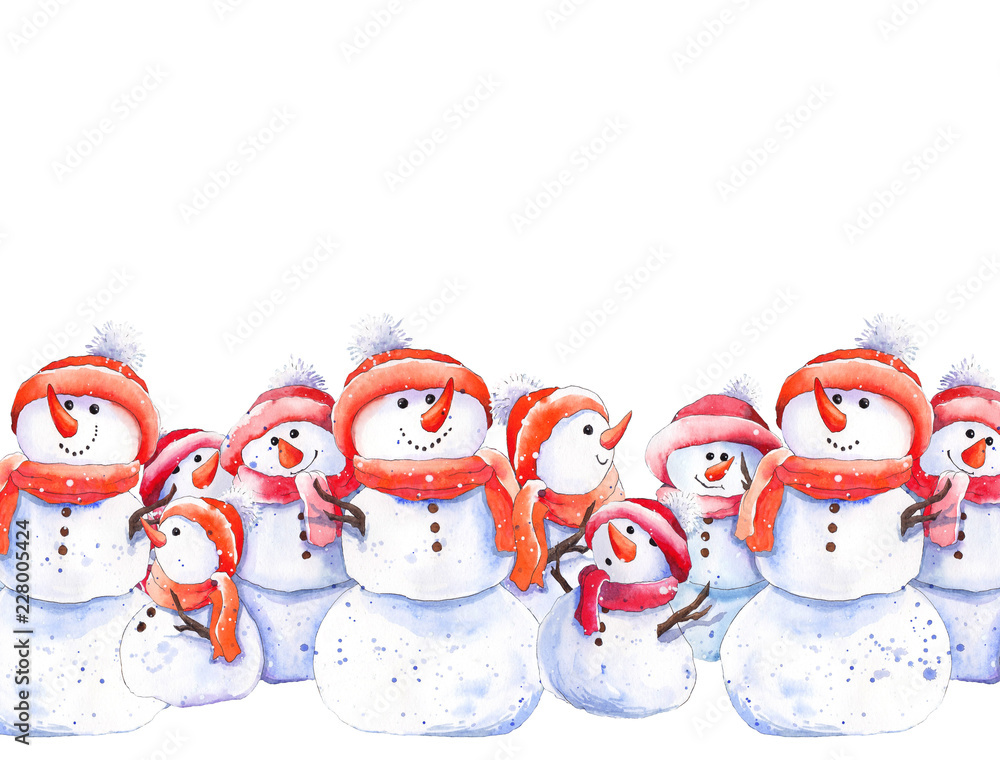 Snowman Borders Clipart