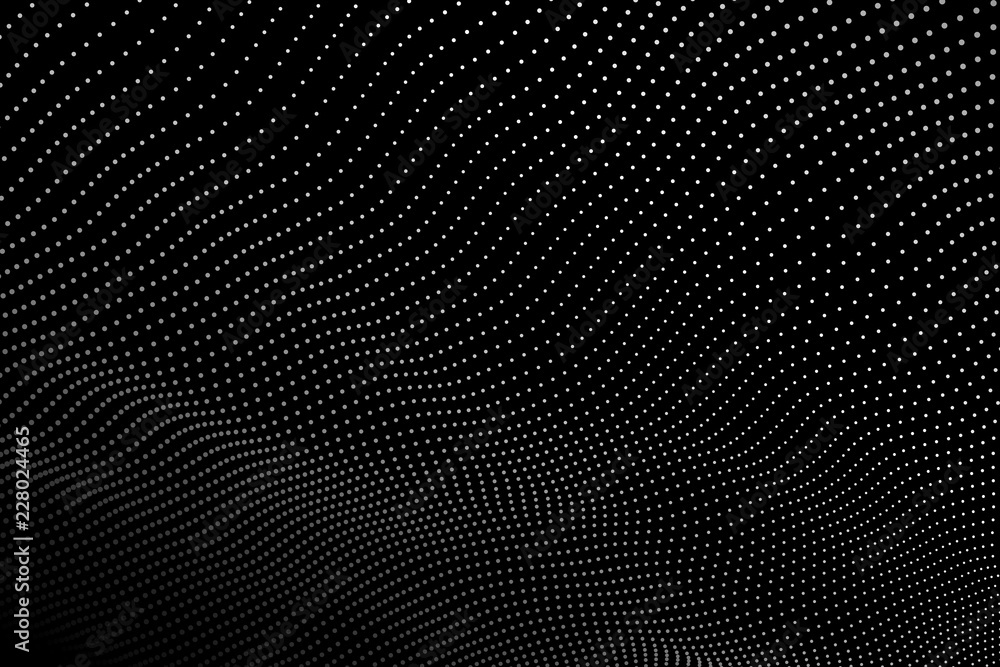 Wave 3d. Wave of particles. Futuristic point wave. Design for poster ...