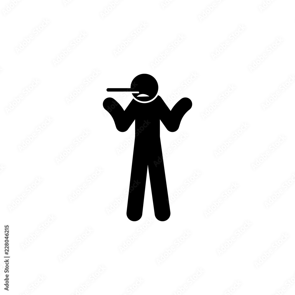 lie, long nose icon. Element of man negative character icon for mobile ...