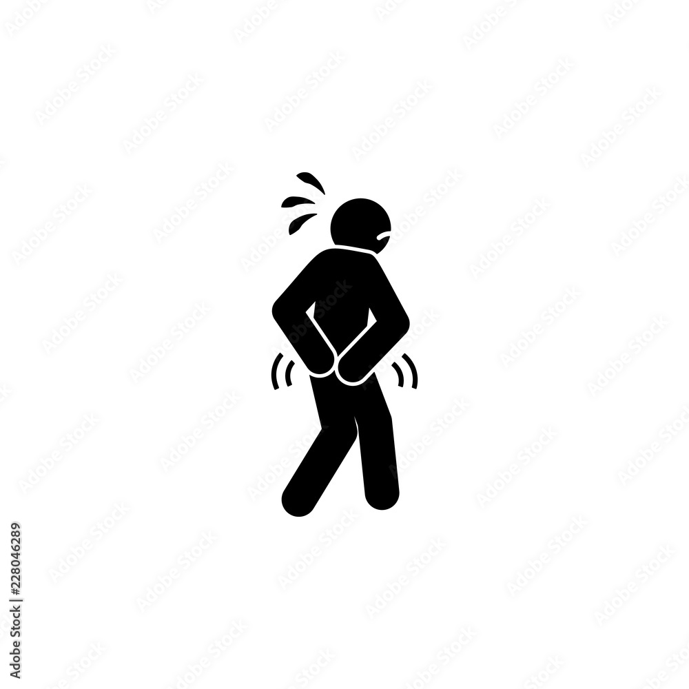 anal, ass, butt, hemorrhoids icon. Element of human pain icon for ...