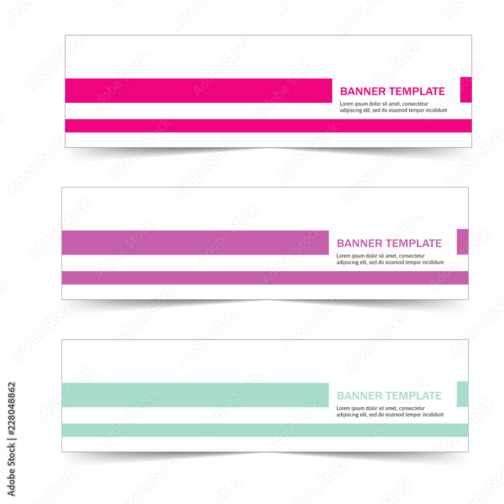 Abstract Web banner design header Templates vector Stock Vector | Adobe ...