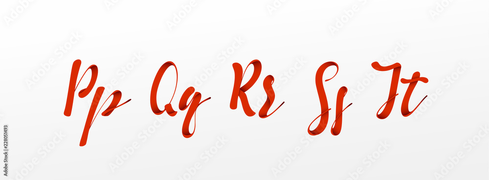 Font ribbon style Stock Vector | Adobe Stock