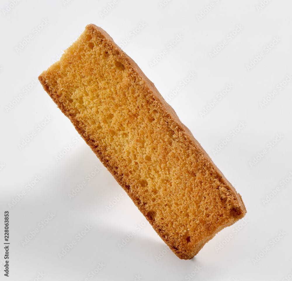 Cake Rusk, Crunchy, crispy dry cake biscuit, also known as cake toast ...