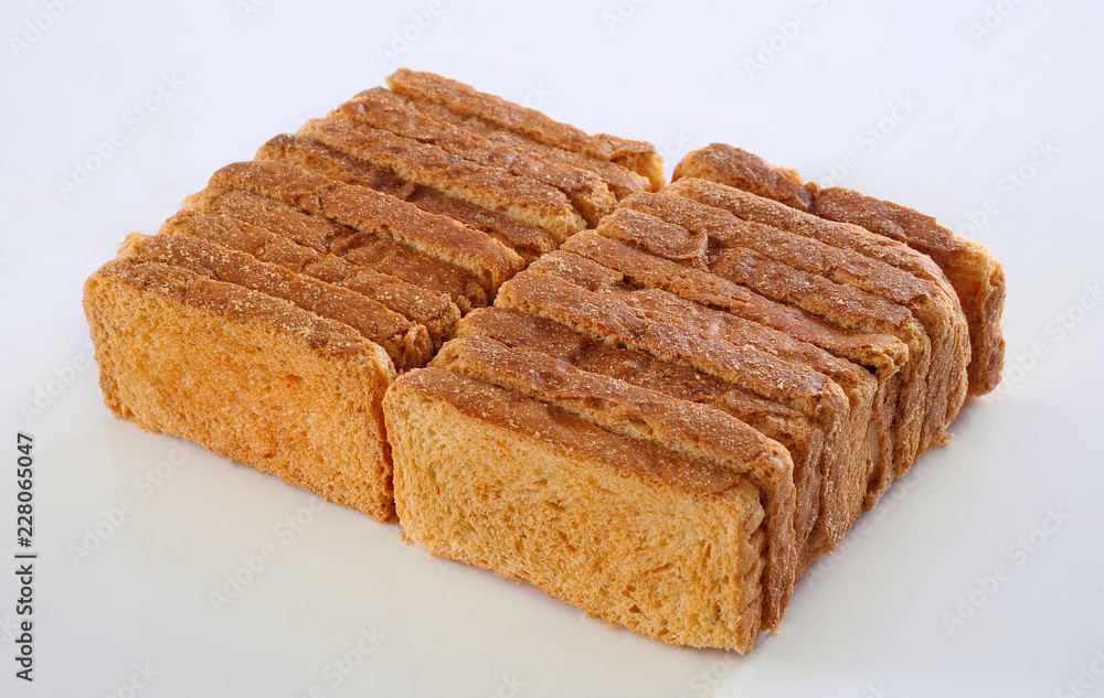 Tea Rusk, Crunchy, crispy dry biscuit, a famous breakfast snack. Stock ...