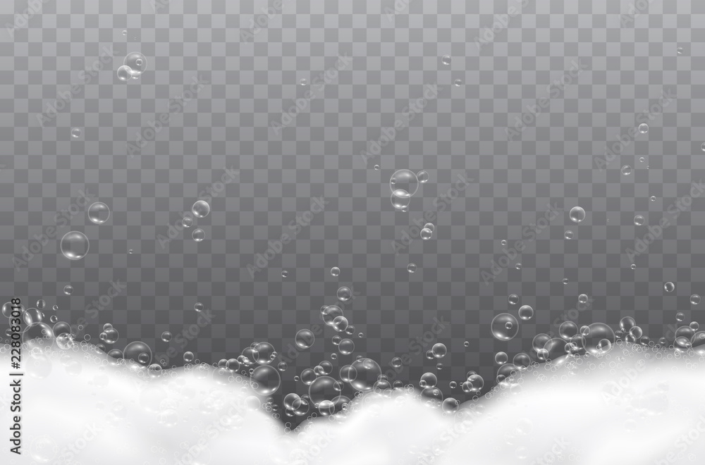 Foam effect isolated on transparent background. Soap, gel or shampoo ...