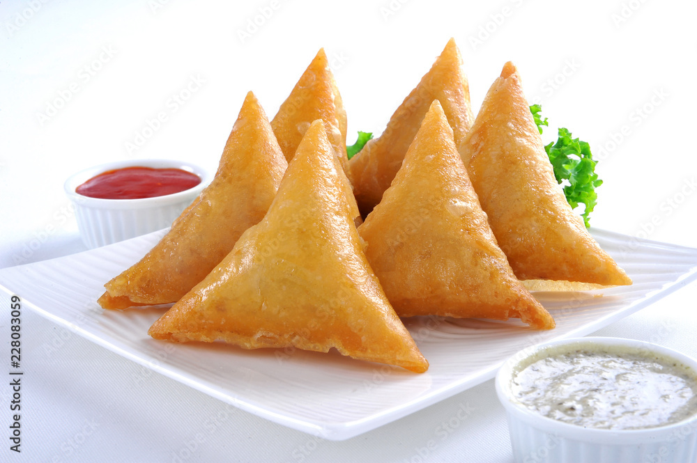 Samosa, Sambusa, Samboksa with a savory filling of chicken, mince ...