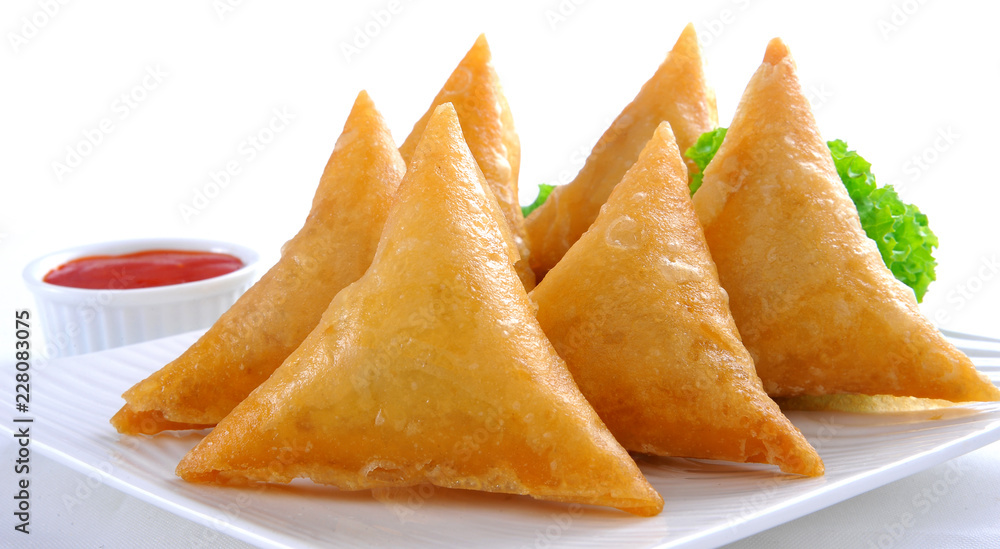 Samosa, Sambusa, Samboksa with a savory filling of chicken, mince ...