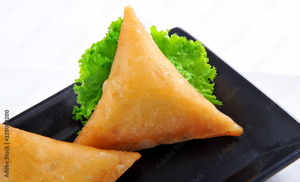 Samosa, Sambusa, Samboksa with a savory filling of chicken, mince ...