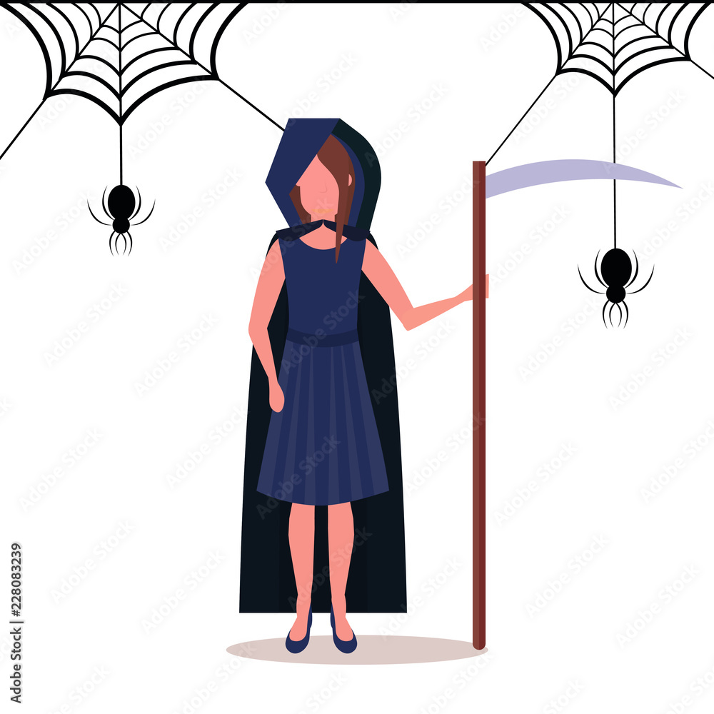 Girl Grim Reaper Cartoon