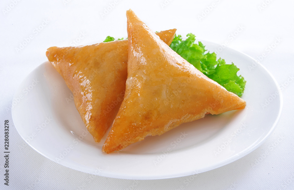 Samosa, Sambusa, Samboksa with a savory filling of chicken, mince ...