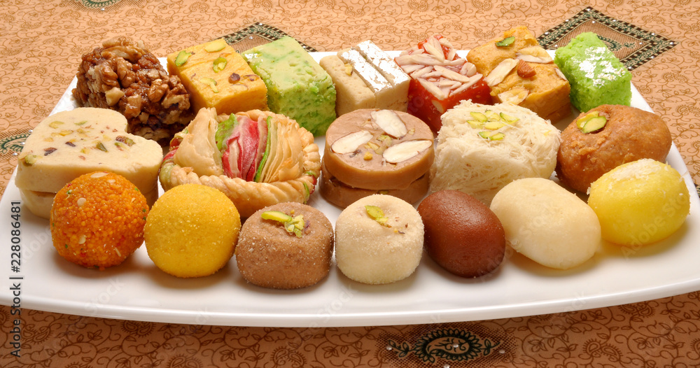 Mix Mithai Tray Stock Photo | Adobe Stock
