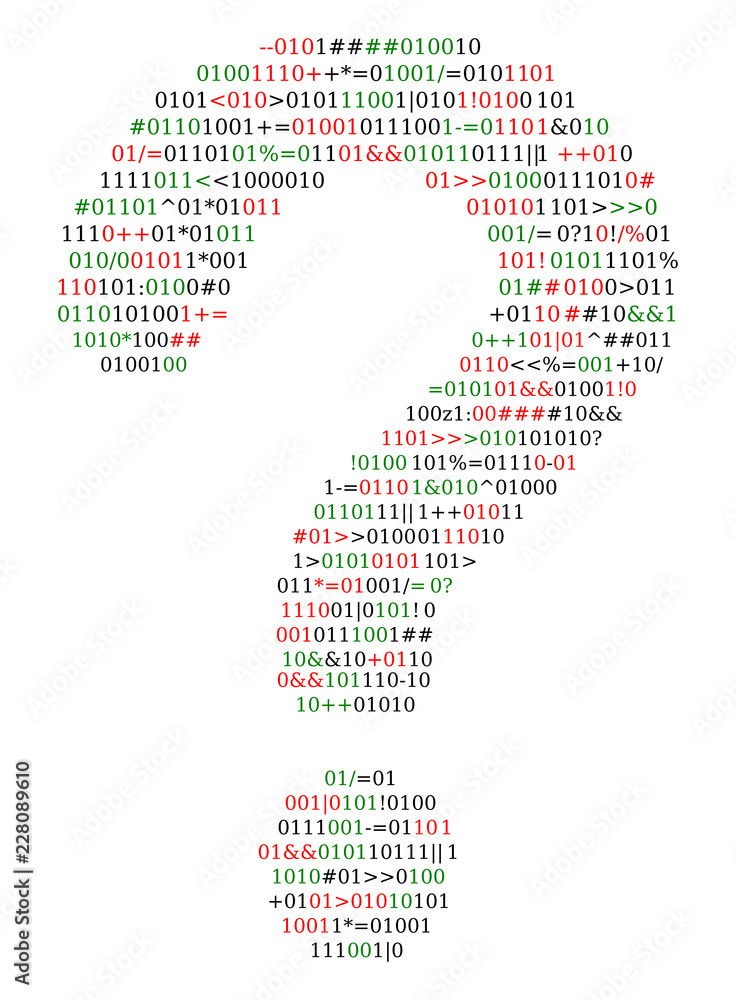 Abstract symbol question mark, source code Stock Vector | Adobe Stock