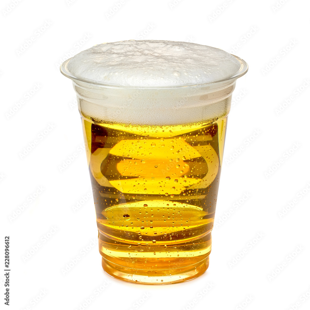 Beer in take away or take out cup with clipping path Stock Photo ...