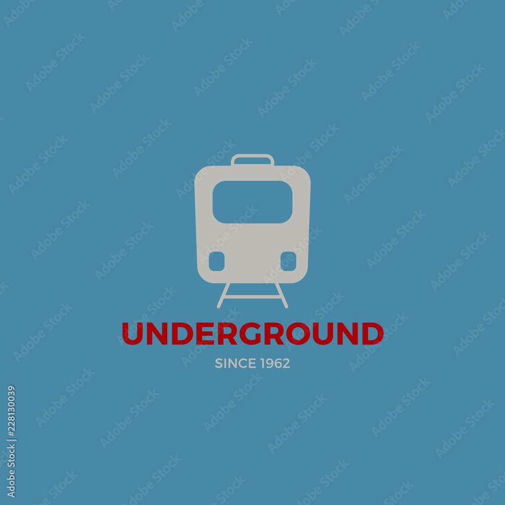 Underground symbol icon. Metro railway, subway sign. Vector train logo ...