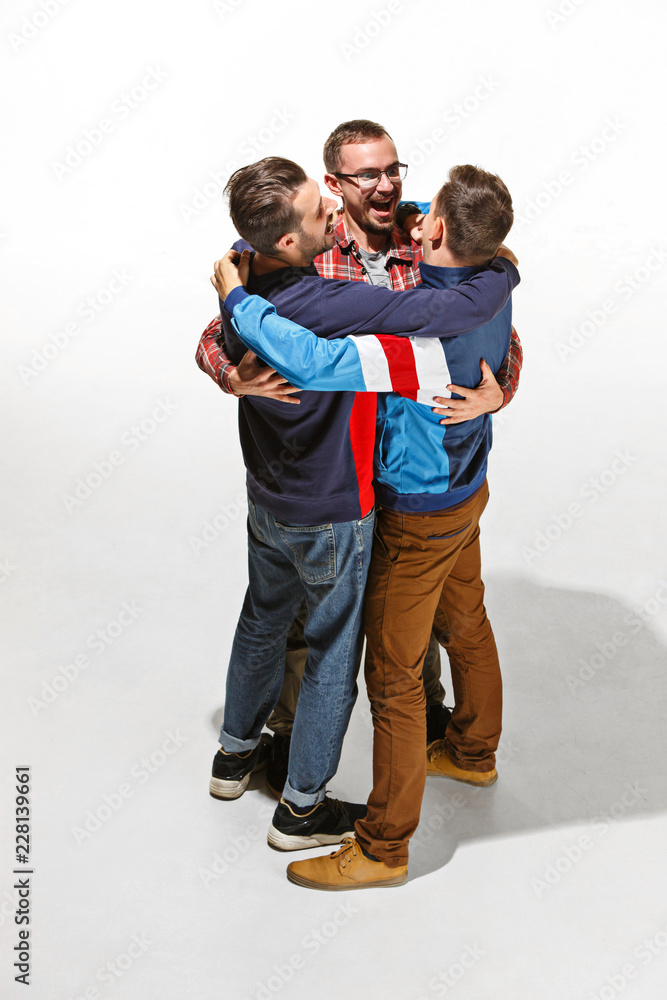 Three Friends Hugging