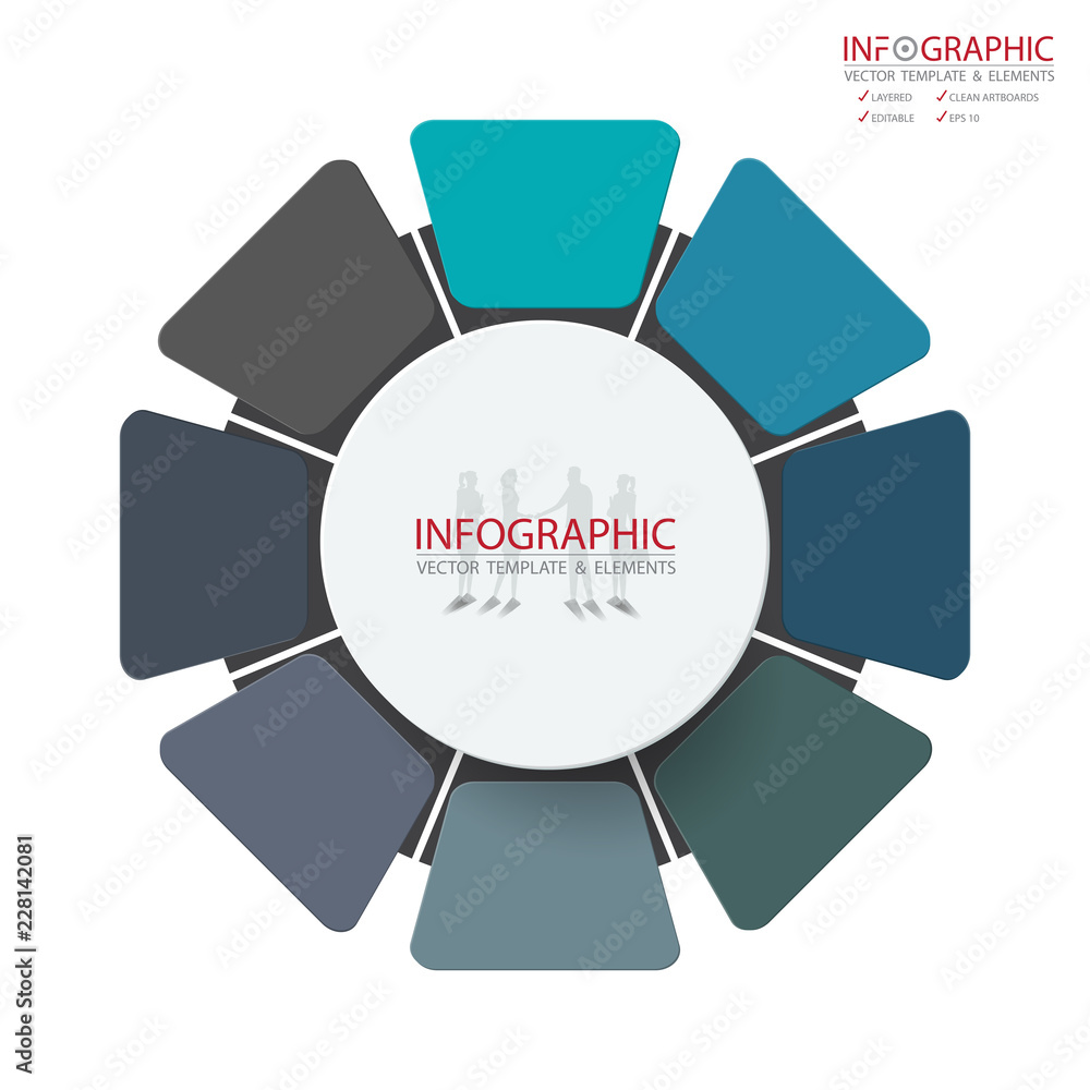 Vector abstract element infographics 8 option. Design for business ...