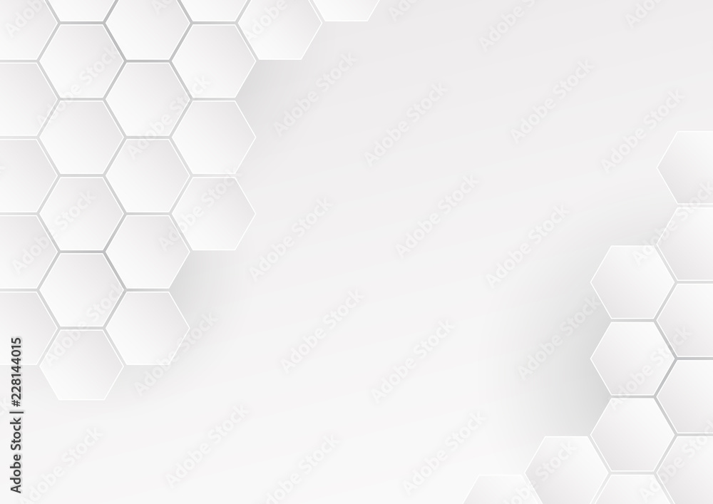 White light octagon honeycomb background Stock Vector | Adobe Stock