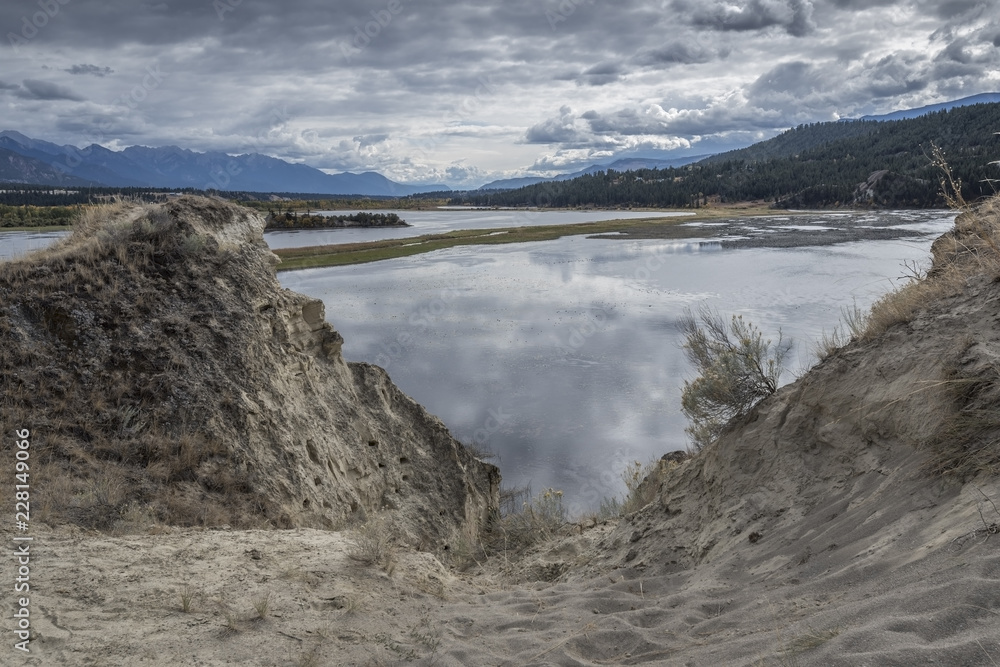Columbia Valley wetlands at Wilmer Bird Sanctuary in British Columbia ...