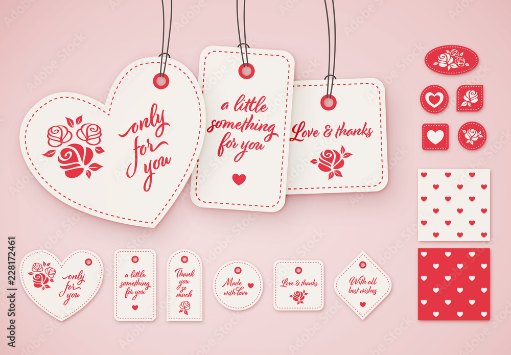 Gift Tag Layout Set Stock Template | Adobe Stock