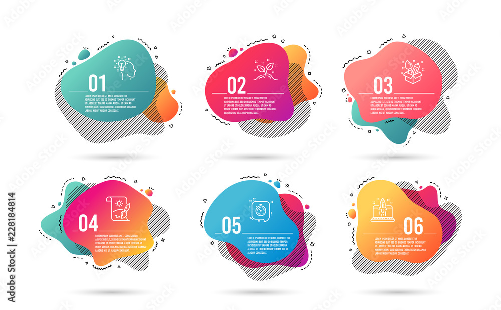 Infographic timeline 6 steps. Abstract 6 options graphic elements ...