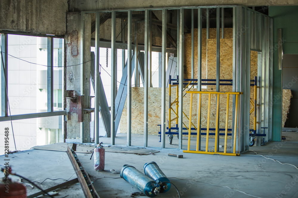 metal frame for plasterboard partitions and walls?installation of ...