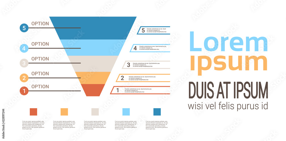 business timeline process chart infographics funnel template used for ...