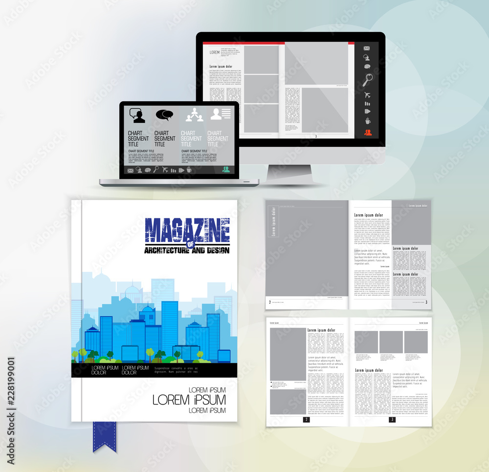 Template vector design ready for use for brochure, annual report or ...